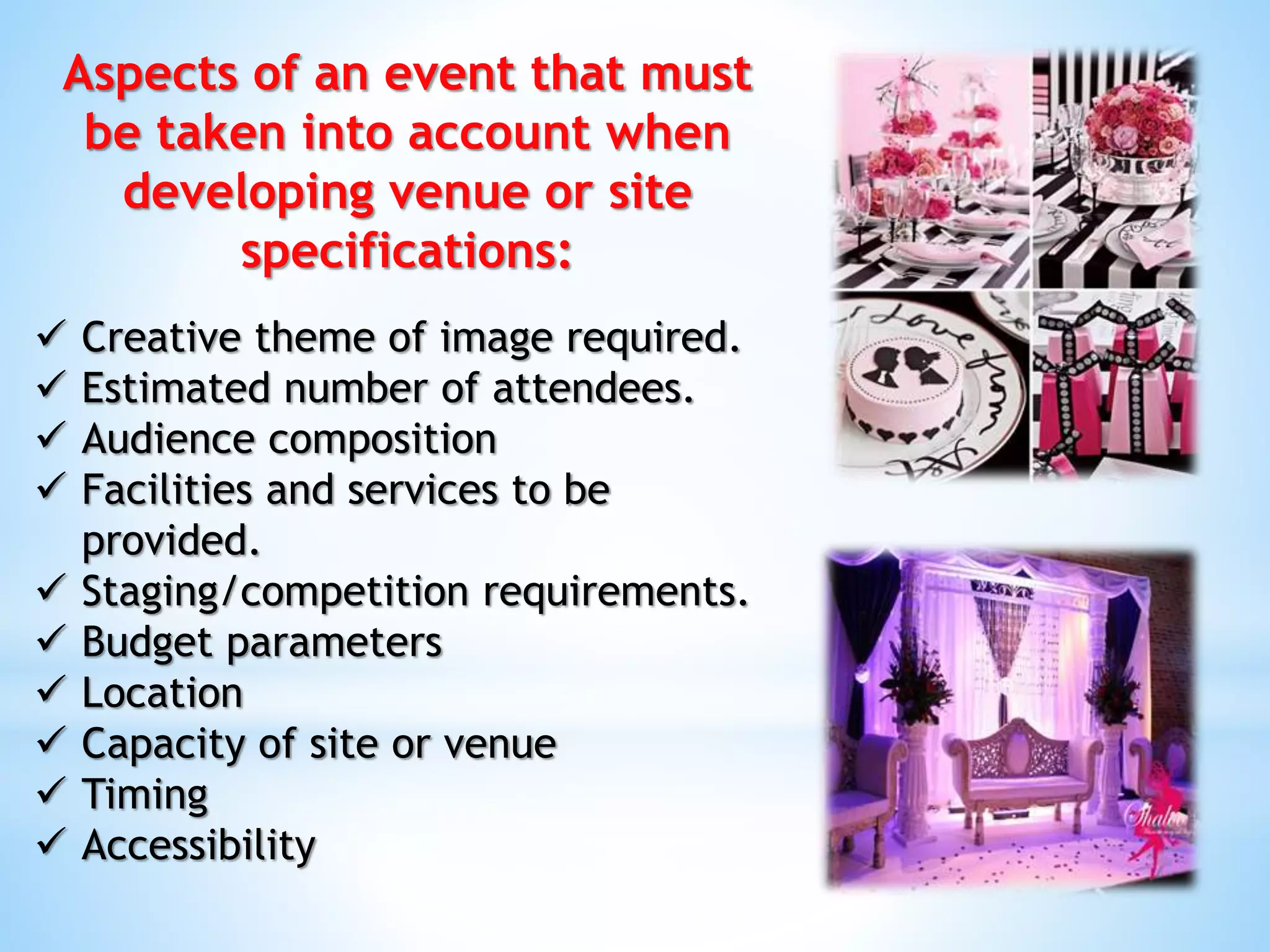 Chapter 3 Event Venues and Sites | PPTX