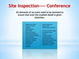 Chapter 3 Event Venues and Sites | PPTX