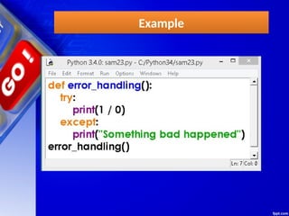 Chapter 3 Exceptional Handling.all notes | PPTX