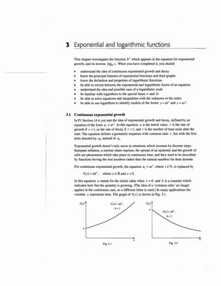 Chapter 3 exponential and logarithmic functions | PDF