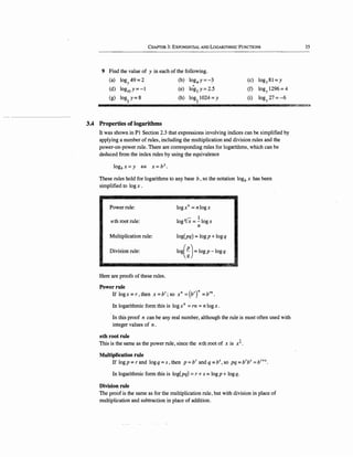 Chapter 3 exponential and logarithmic functions | PDF