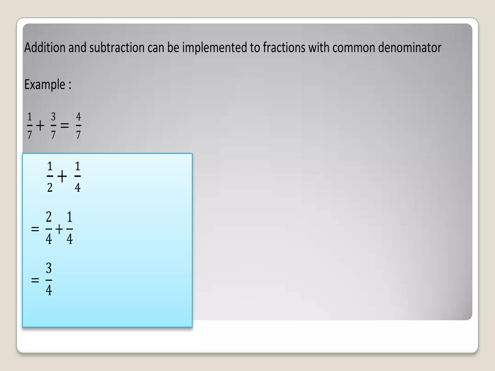 Chapter 3 Fractions | PPTX