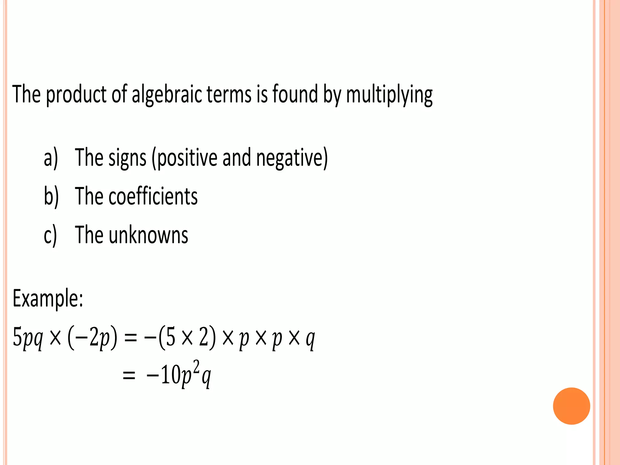Chapter 3 Algebraic Expressions II | PPTX