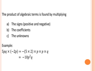 Chapter 3 Algebraic Expressions II | PPTX