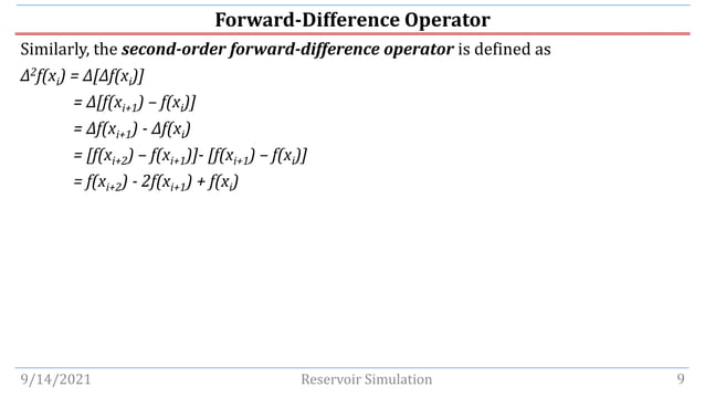 Chapter 3 Finite Difference Calculus Temporarily Ppt