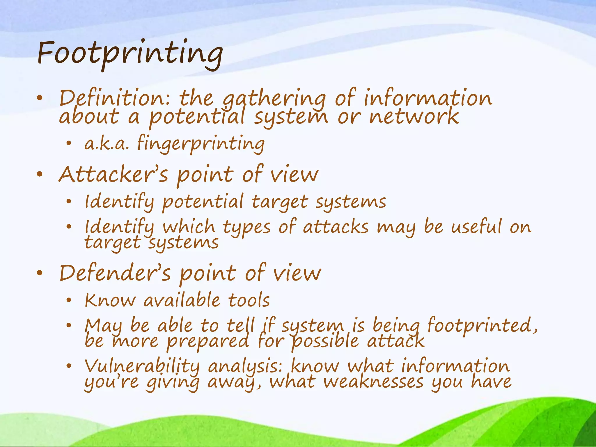 Chapter 3 footprinting | PDF