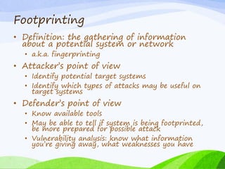 Chapter 3 footprinting | PPT