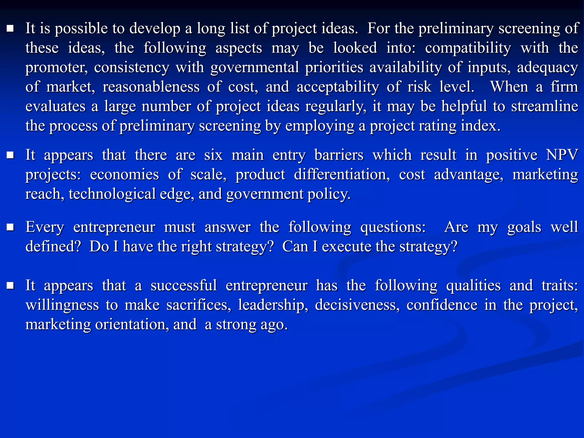 Chapter3 generationandscreeningofprojectideas | PPT