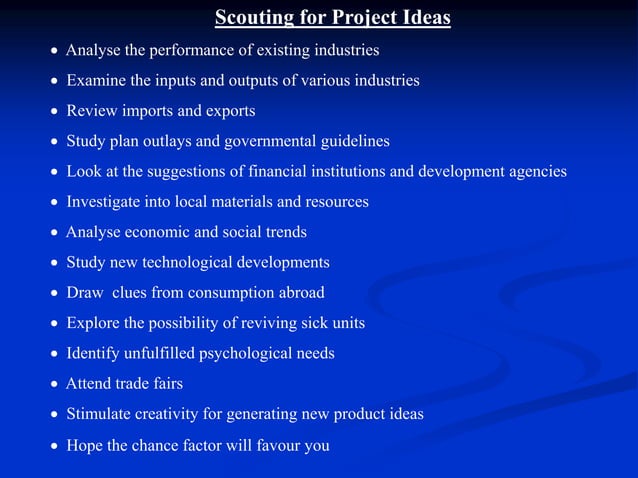 Chapter3 generationandscreeningofprojectideas | PPT