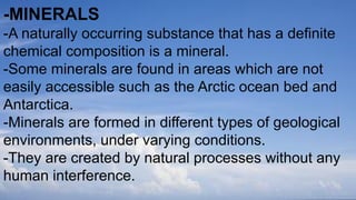 Class 8 Chapter 3 minerals and power resources geography slide show | PDF
