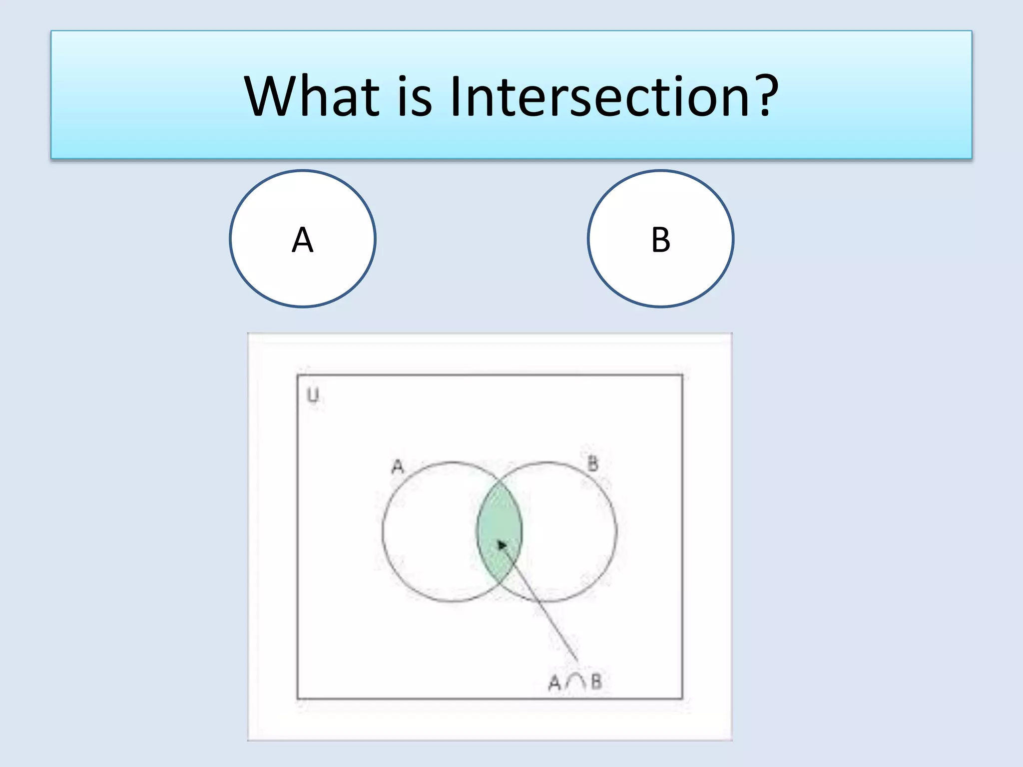 Union and Intersection of Sets | PPTX