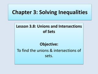 Union and Intersection of Sets | PPTX