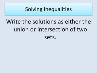Union and Intersection of Sets | PPTX