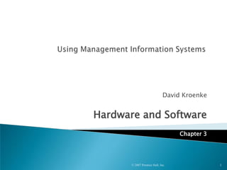 Chapter 3 hardware and software id | PPT
