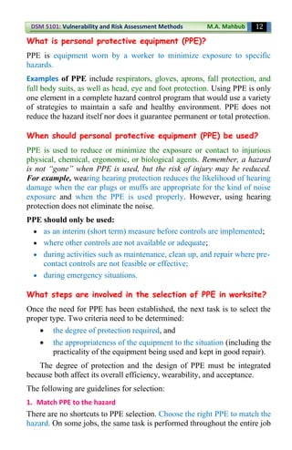 5203 Disaster and Climate Resilience, Occupational Health and Safety | PDF