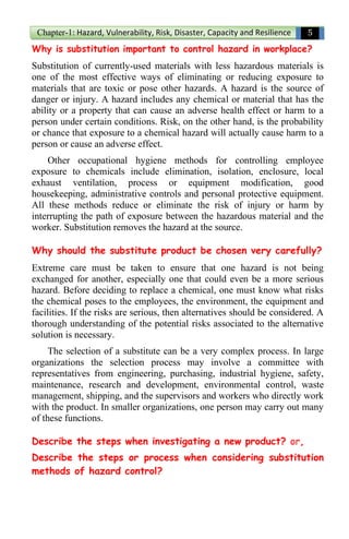 5203 Disaster and Climate Resilience, Occupational Health and Safety | PDF