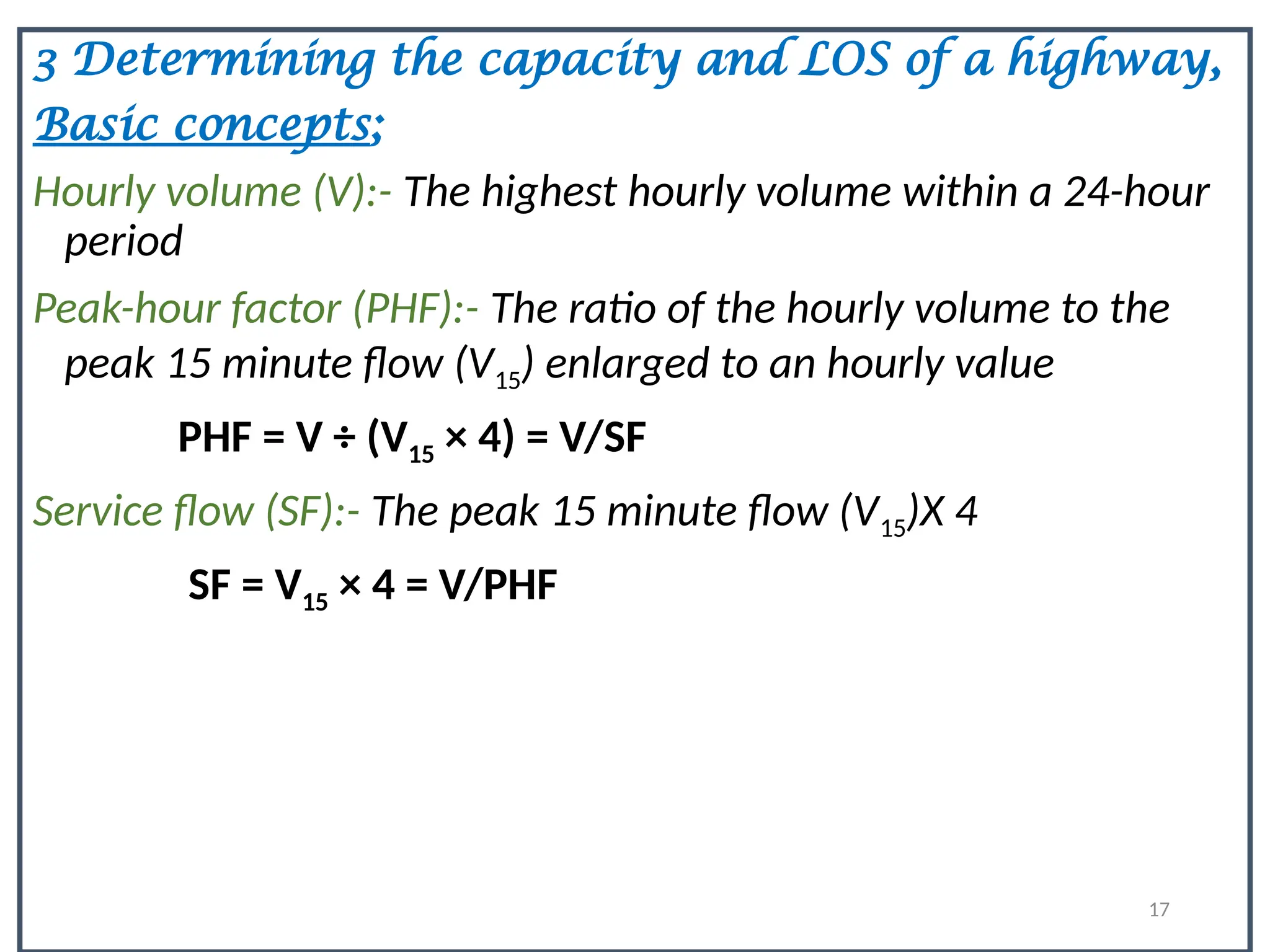 Chapter3 Highway Capacity and Level Of Service.pptx