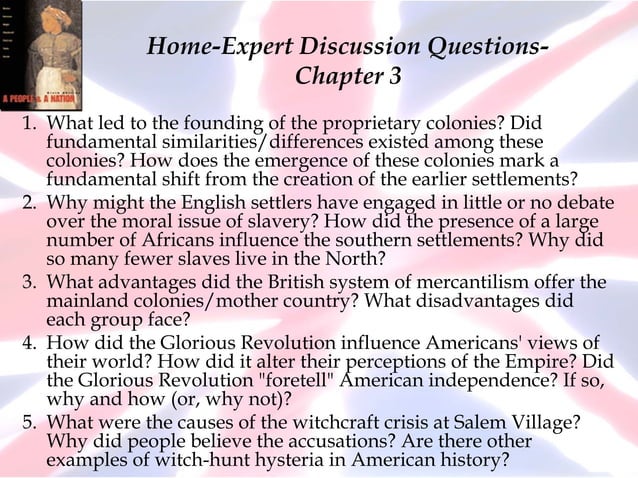Chapter 3 Home Expert Discussion Questions | PPT