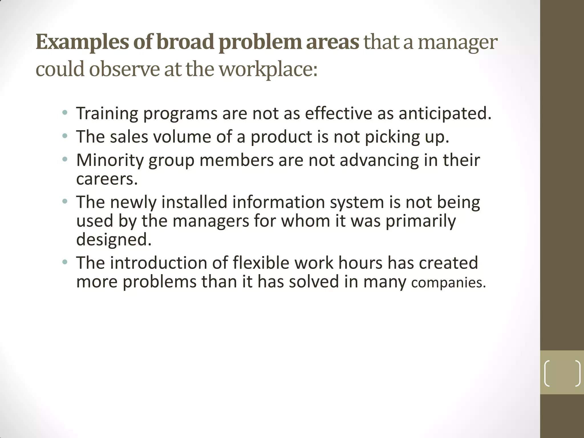 Chapter 3 The Research Process: The broad problem area and defining the ...