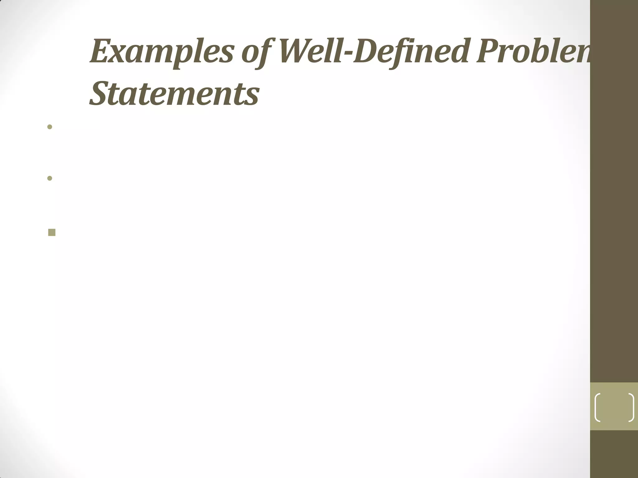 Chapter 3 The Research Process: The broad problem area and defining the ...