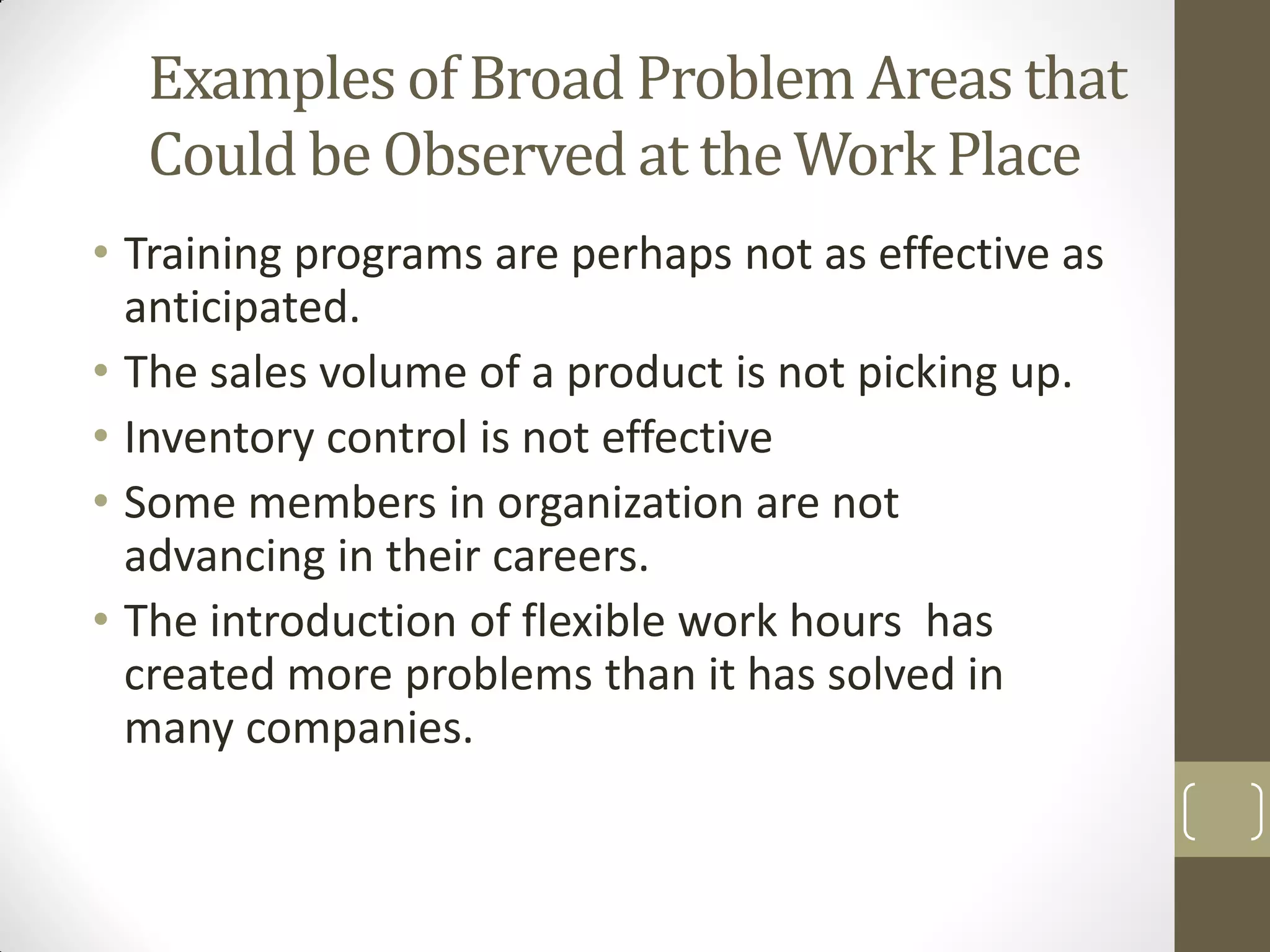 Chapter 3 The Research Process: The broad problem area and defining the ...