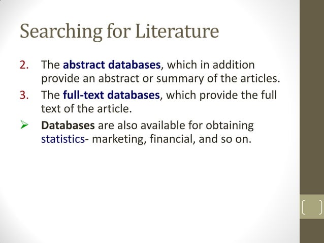 Chapter 3 The Research Process: The broad problem area and defining the ...