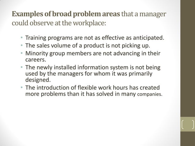 Chapter 3 The Research Process: The broad problem area and defining the ...