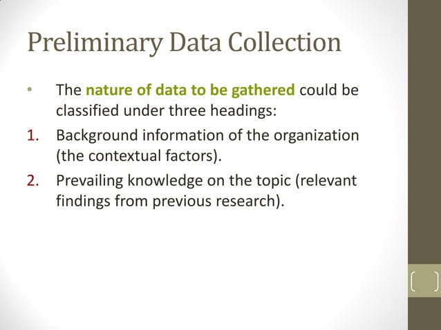 Chapter 3 The Research Process: The broad problem area and defining the ...