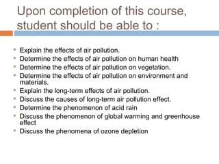 Chapter 3 impact of air pollution | PPT