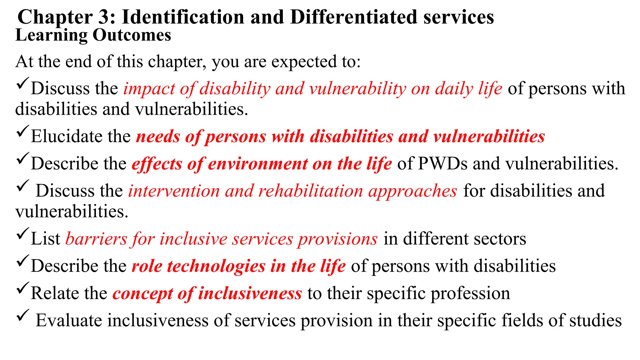 Chapter 3 inclusiveness.ppt Inclusiveness freshman course Ethiopia | PPT