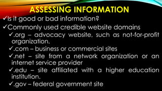 Chapter 3_ Information Literacy.pdf | Internet for Beginners | Internet