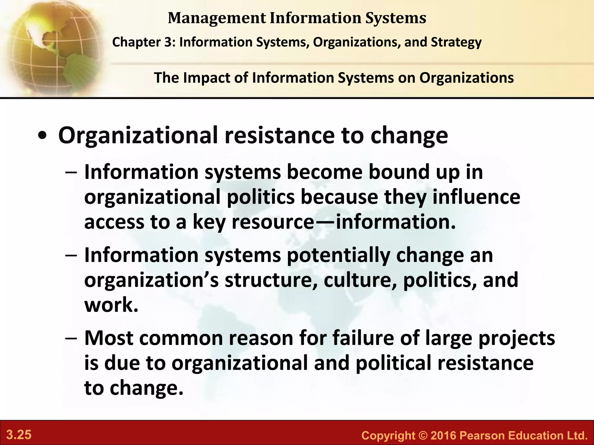 Chapter 3 information systems organizations and strategy | PDF