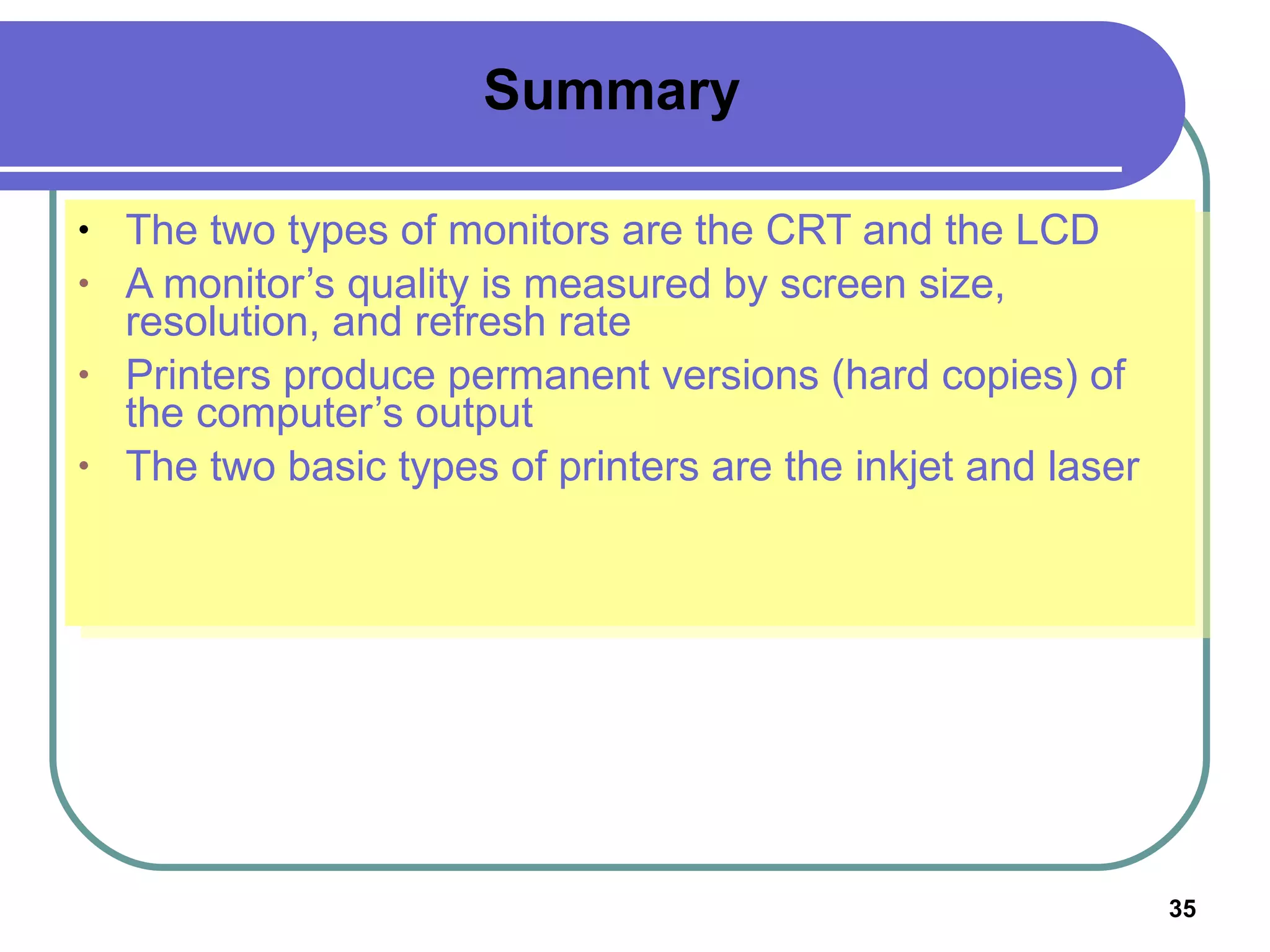 Chapter 3 Input And Output Devices Ppt