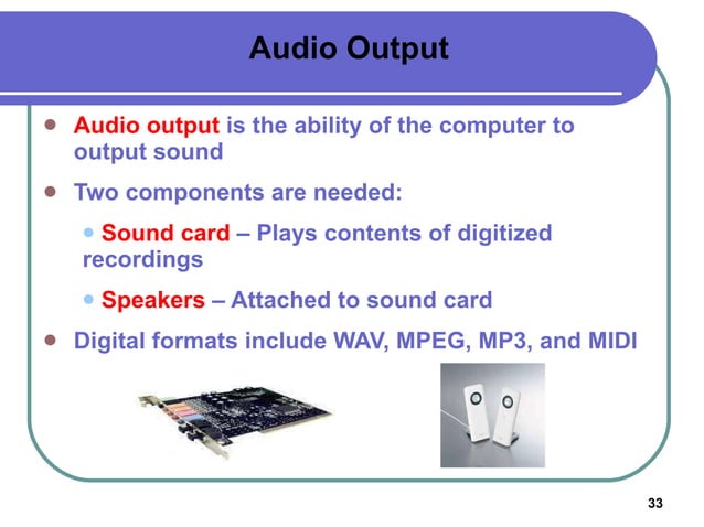 Chapter 3 input and output devices | PPT