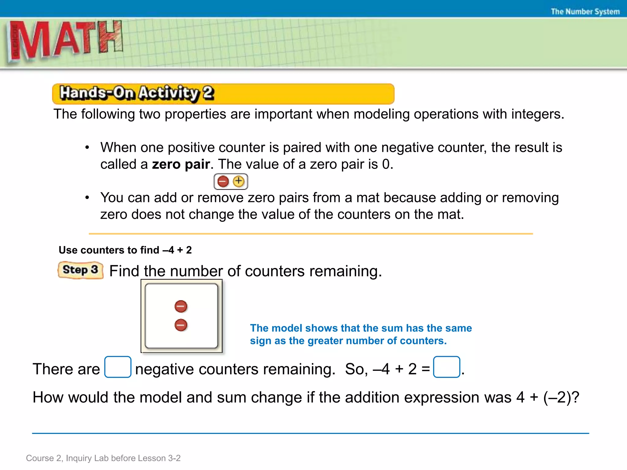 (7) Inquiry Lab - Add Integers | PPTX