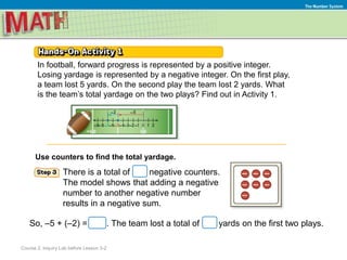 (7) Inquiry Lab - Add Integers | PPTX | Physics | Science