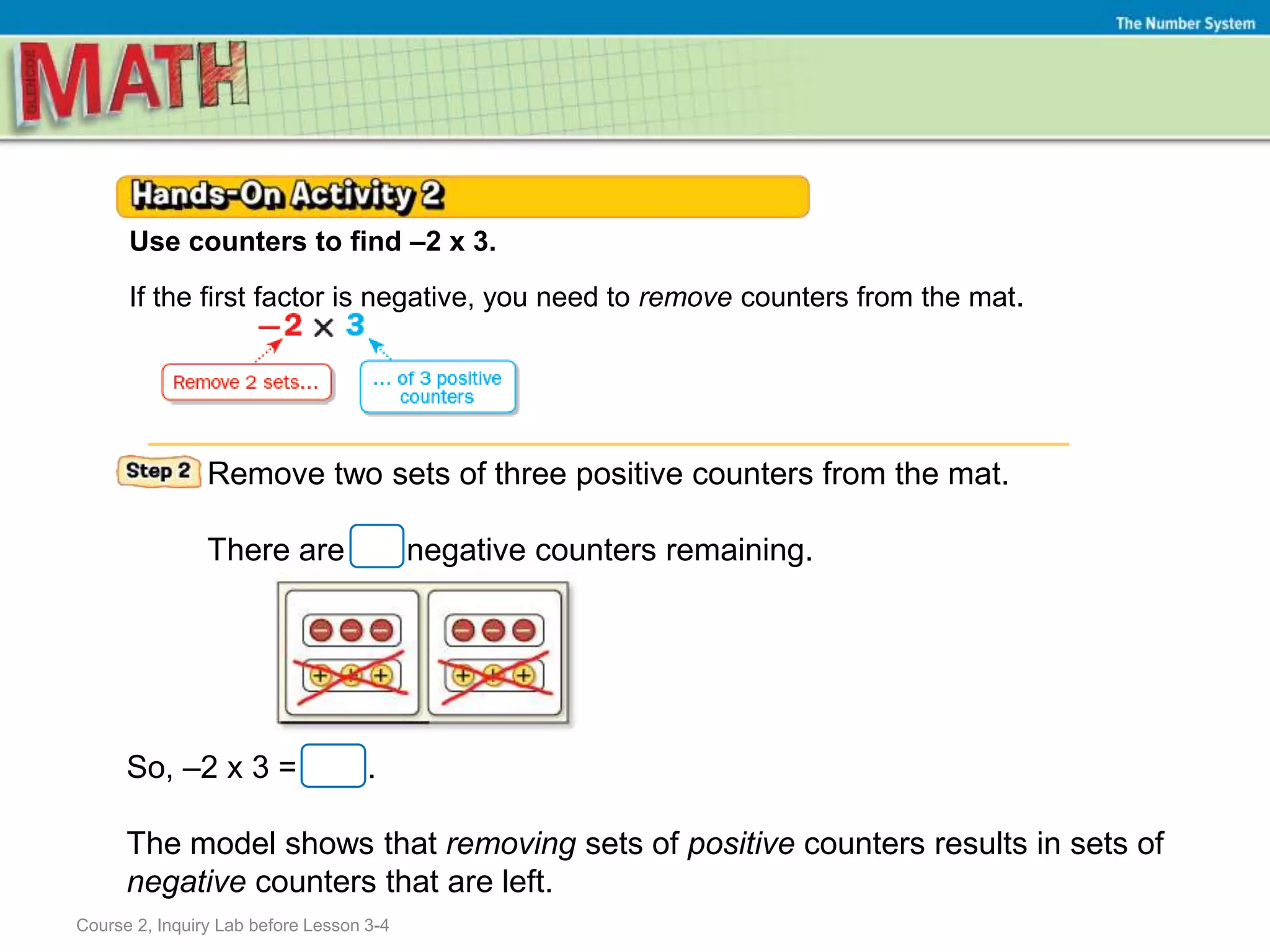 (7) Inquiry lab - Multiply Integers | PPTX