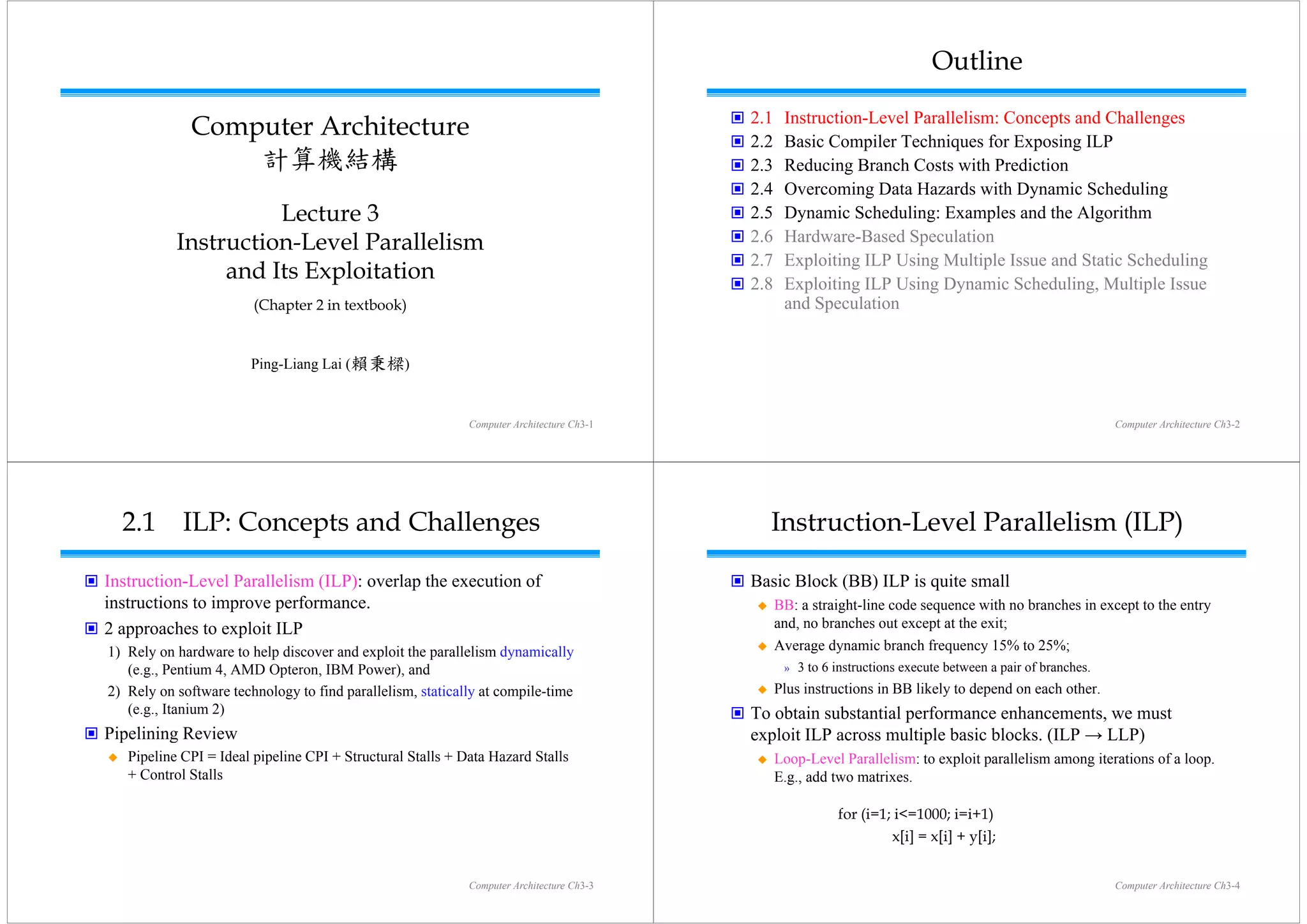 Chapter 3 Instruction Level Parallelism And Its Exploitation Pdf