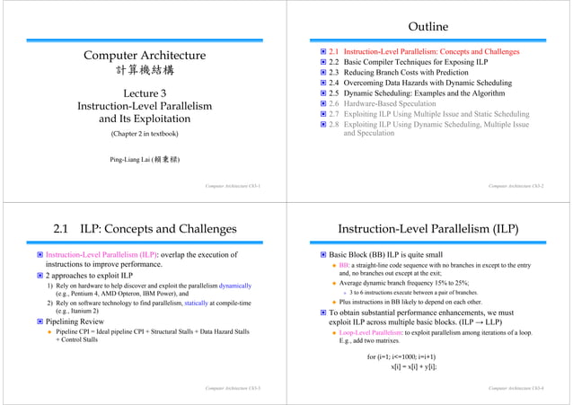 Chapter 3 instruction level parallelism and its exploitation | PDF