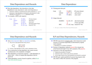 Chapter 3 instruction level parallelism and its exploitation | PDF