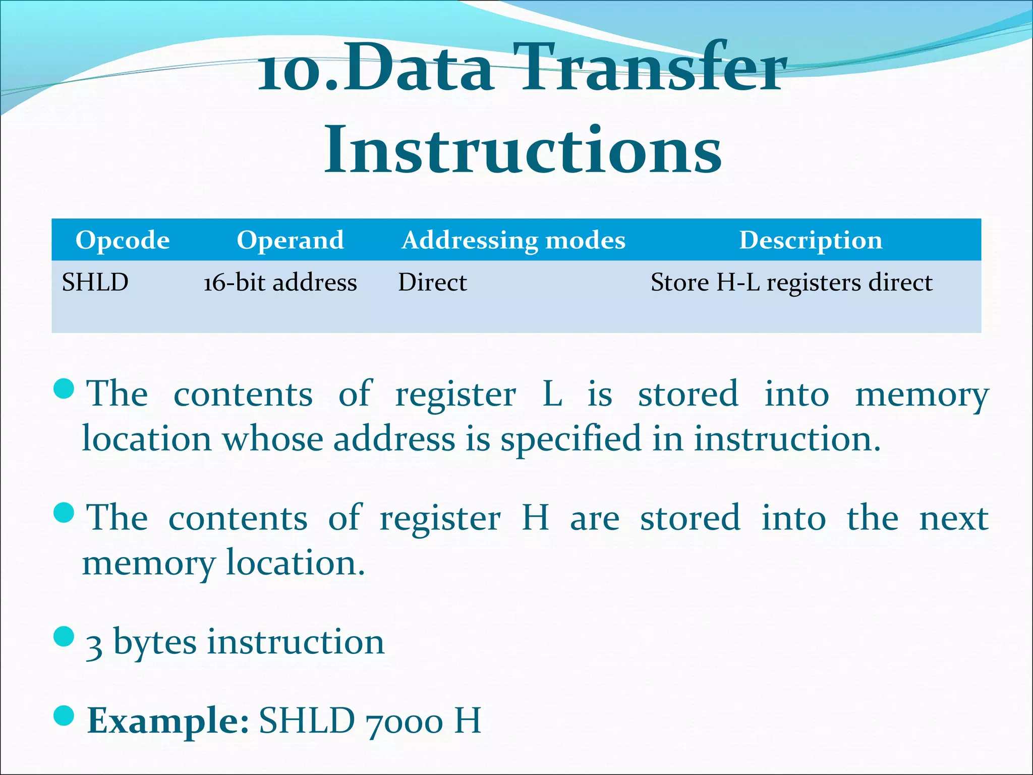 INTEL 8085 DATA FORMAT AND INSTRUCTIONS | PDF