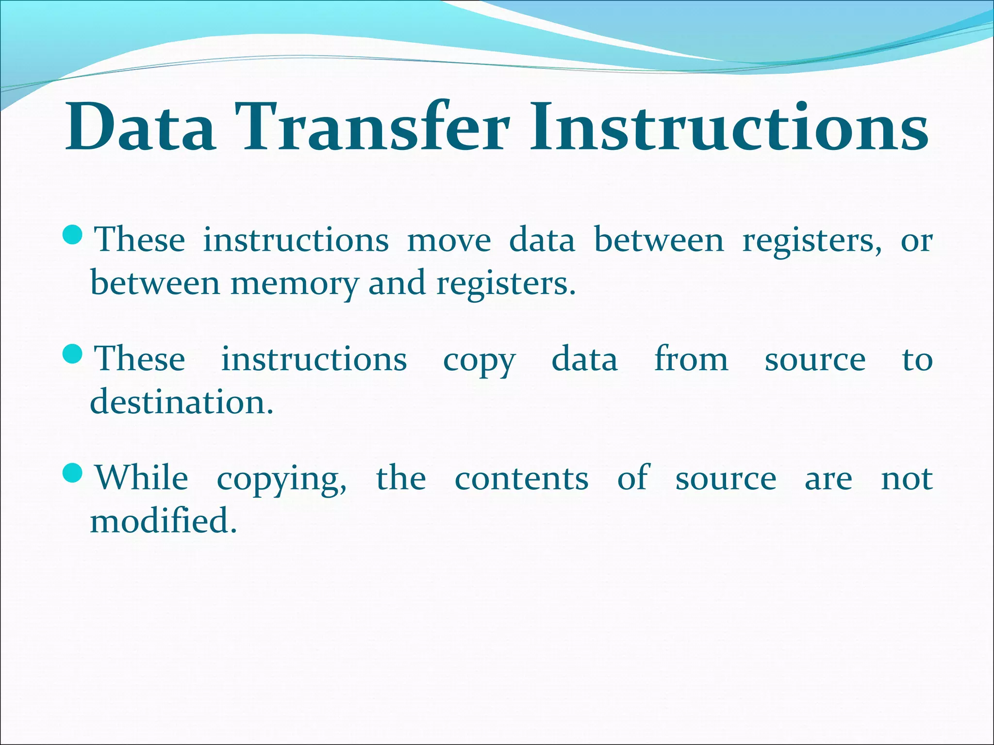 INTEL 8085 DATA FORMAT AND INSTRUCTIONS | PDF