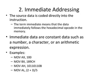 Chapter 3 INSTRUCTION SET AND ASSEMBLY LANGUAGE PROGRAMMING | PPT