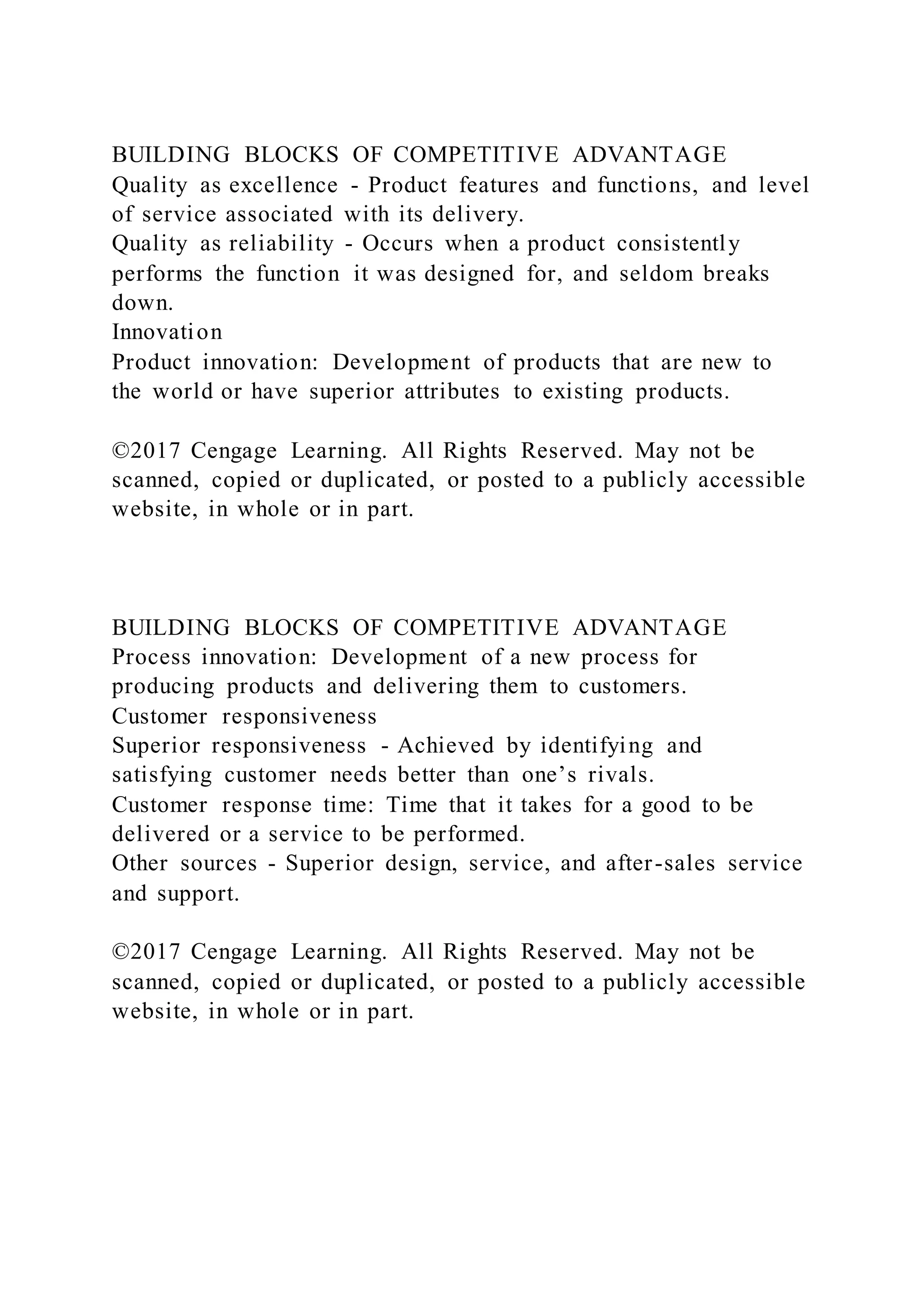 Chapter 3Internal Analysis Distinctive Competencies, Competit | DOCX