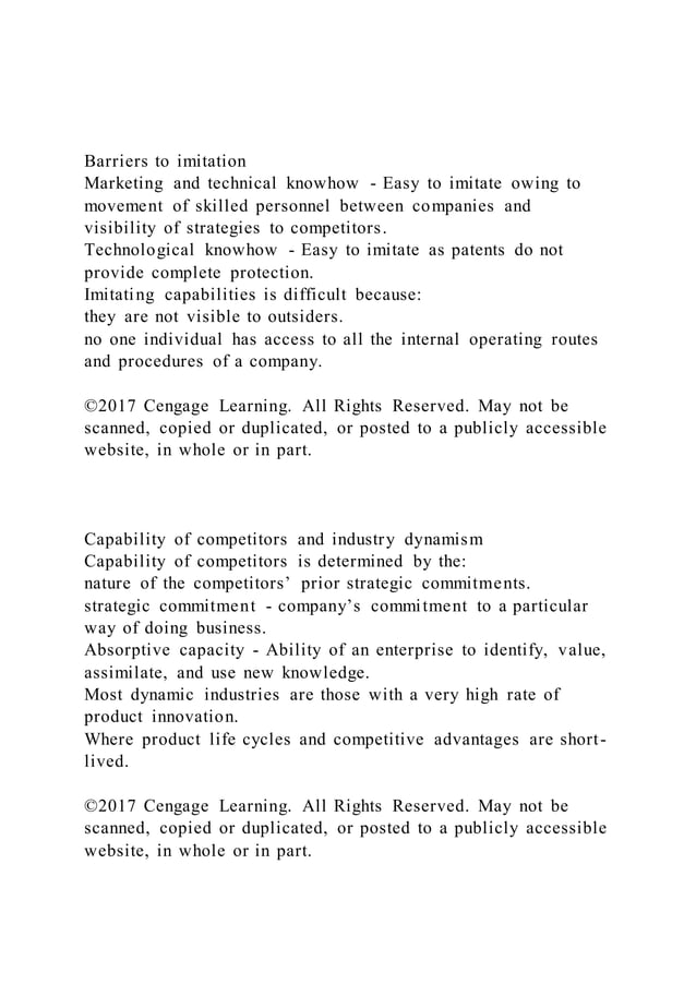 Chapter 3Internal Analysis Distinctive Competencies, Competit | PDF