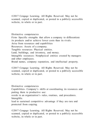 Chapter 3Internal Analysis Distinctive Competencies, Competit | PDF