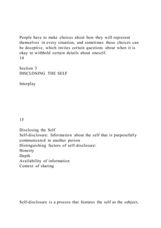 Chapter 3Interpersonal Communication and the Self | DOCX