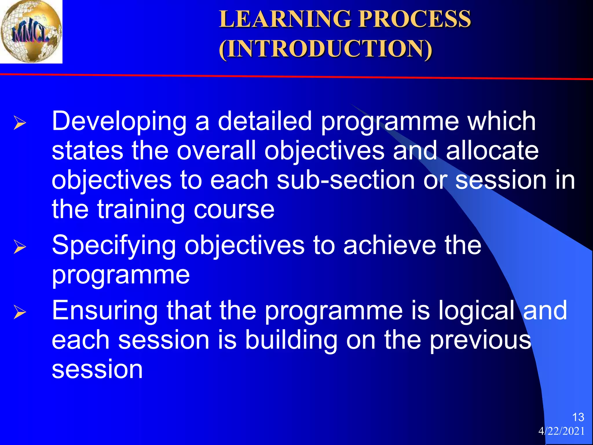CHAPTER 3 INTRODUCTION TO LEARNING PROCESS | PPT
