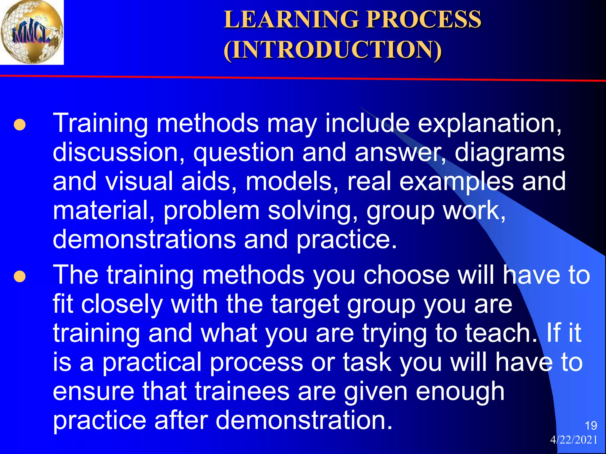 CHAPTER 3 INTRODUCTION TO LEARNING PROCESS | PPT
