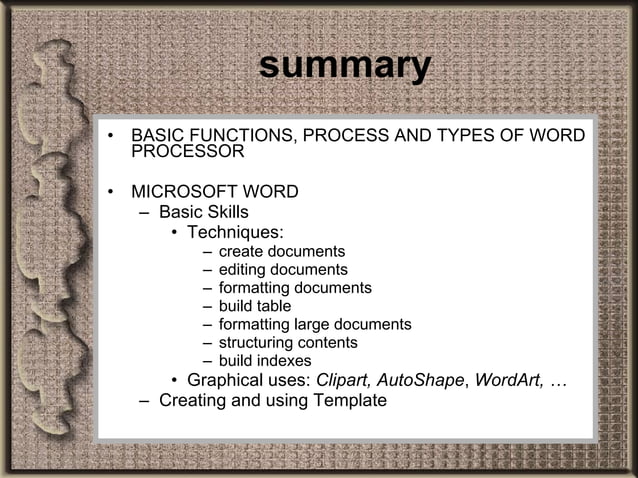 TID Chapter 3 Introduction To Word Processing | PPT | Desktop Publishing | Computer Software and ...